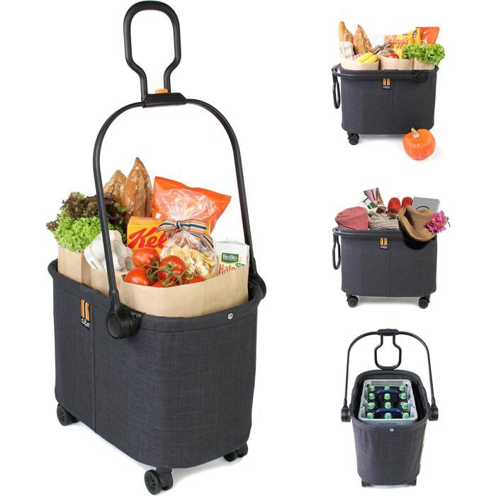 Milo – Chariot de Courses Moderne et Chariot Pliable 15 kg Caddie de ...