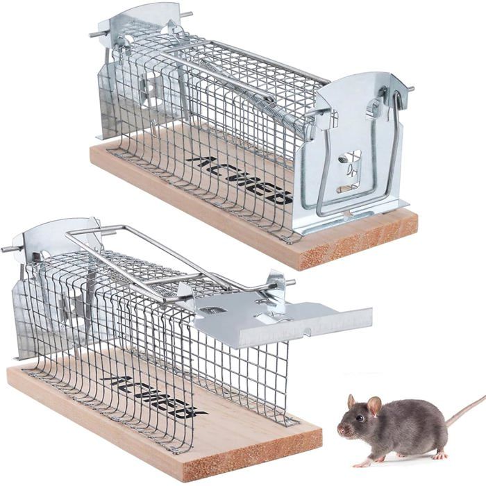 Mouse Trap, 2 x Live Rat Trap, Rodent Trap, Mouse Cage, Environmental ...
