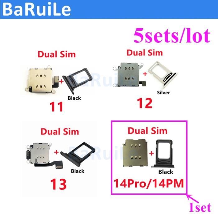 5x 13 couleurs mélangées-BaRuiLe-Adaptateur de lecteur de carte SIM ...