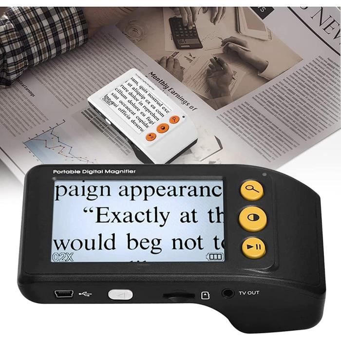 Aide à La Lecture Électronique, Loupe Numérique 2-25X avec Écran LCD ...
