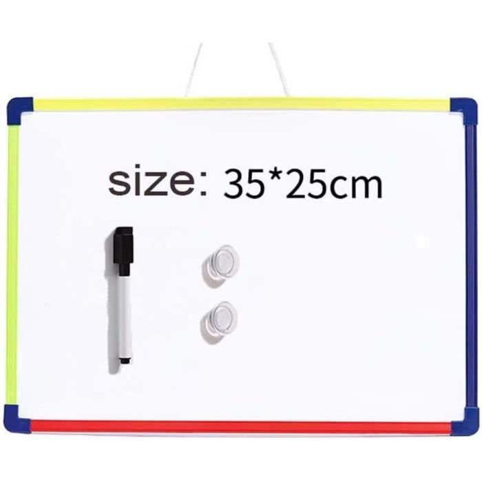 Mini Tableau Blanc Magnétique A4 Effaçable À Sec Avec Marqueur Et 2 ...