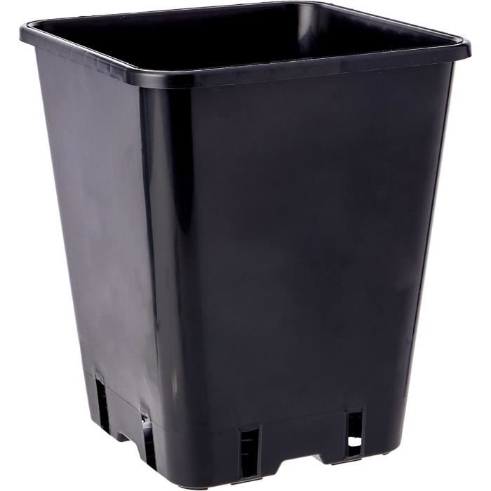 Plant It 20 cm 5,7 L Pot carré en Plastique – Noir.[Z3363] - Cdiscount ...