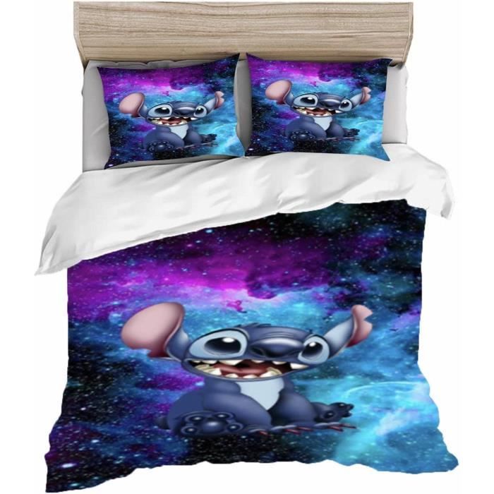 Lilo & Stitch Parure de lit 3D Anime Cartoon Enfant Microfibre ...