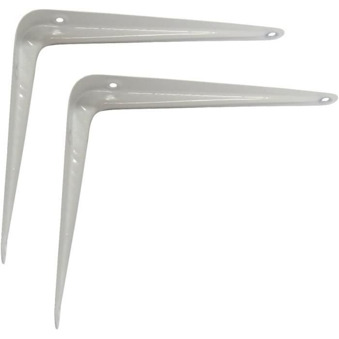 AJW- 2x Equerre Console Emboutie d'étagère pour Fixation Murale -15 ...