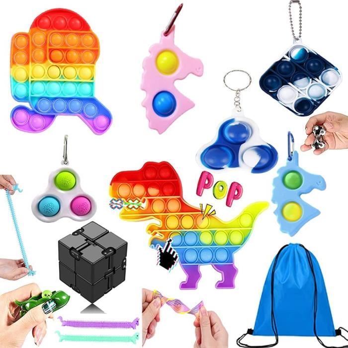 Pop Popit Fidget Toys Pack Poppit Juex Anti Stress Multicolore Among ...