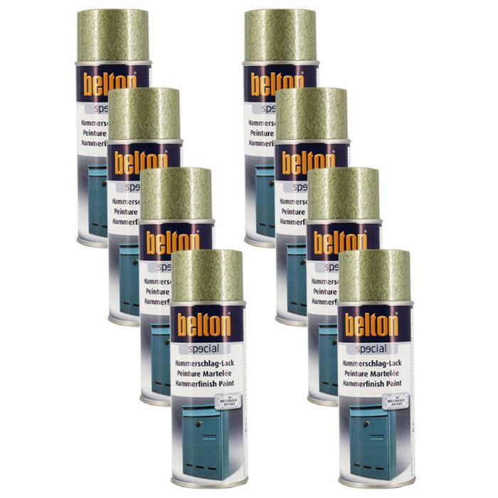 Lot de 8 bombes de peinture - Vert martelé - Belton - 400 ml ...