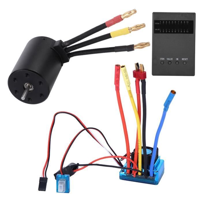 Moteur brushless Fafeicy 3650 3100KV + ESC 120A + carte de programme ...