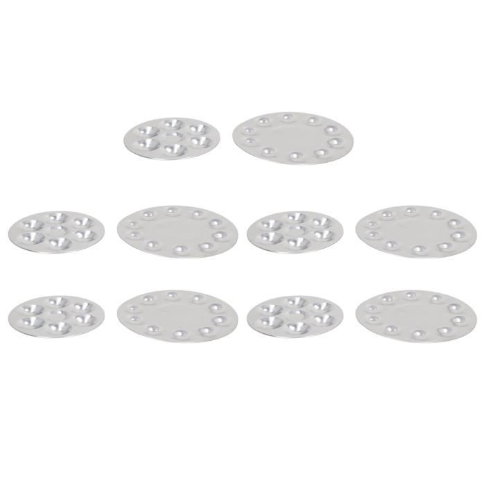 Fdit Plateau de peinture rond en métal 10 pièces en métal rond plateau ...