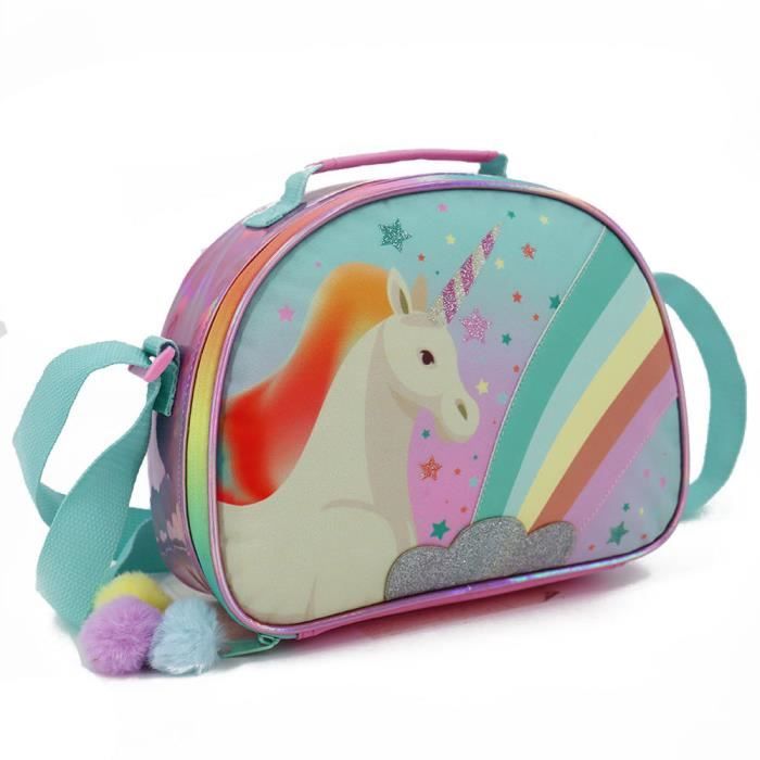 Sac goûter Licorne Multicolore 28 CM Sac déjeuner Multicolore ...