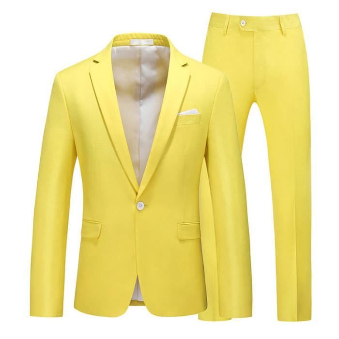 (Veste+Pantalon+Cravate)Costume Homme 3 Pièces Smoking Mode Fête Soirée ...
