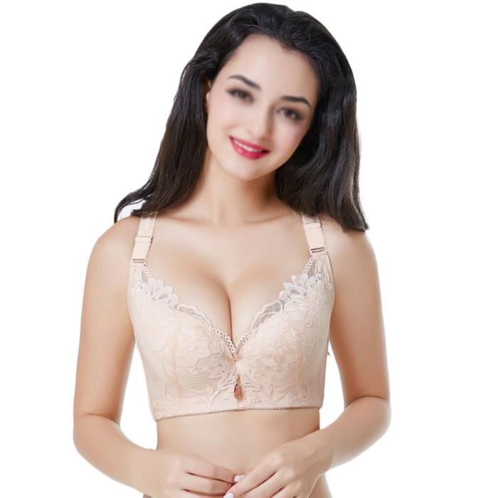 HONGBI Soutien-Gorge Grande Taille avec Armatures Push Up - Beige Beige - Cdiscount Prêt-à-Porter