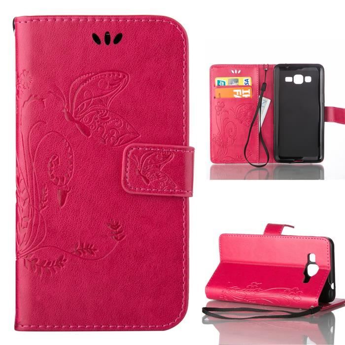 Housse Étui PU Cuir pour Samsung Galaxy Core Prime SM-G360F Stand ...