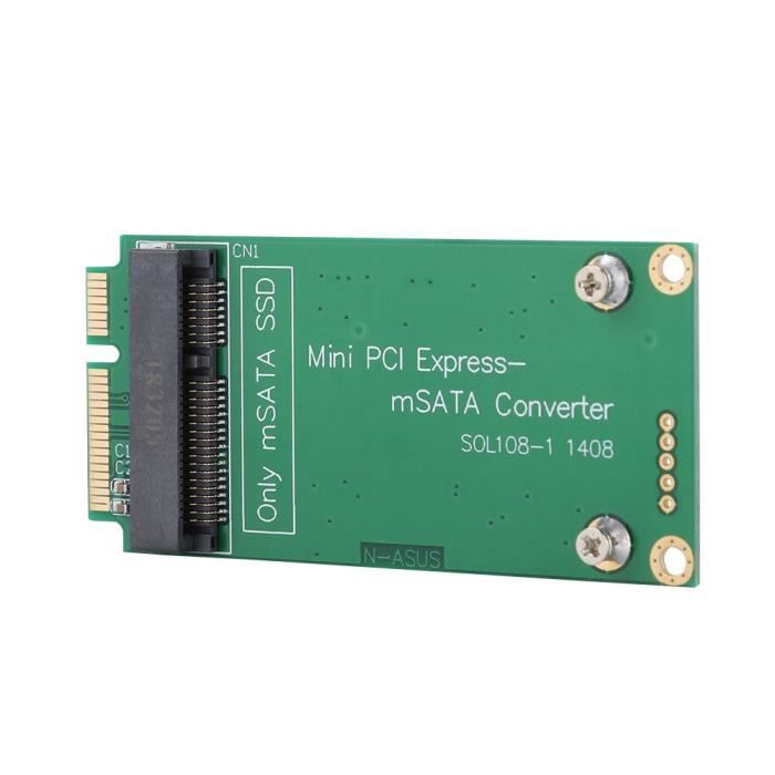 Tbest Carte Riser PCIE mSATA SSD vers SATA Mini PCIE SSD Riser Card ...
