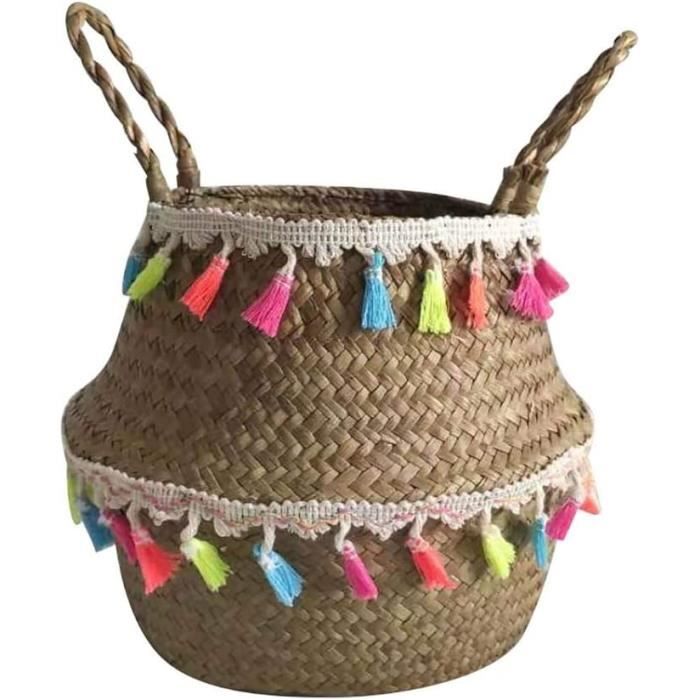 Rameng Panier De Rangement Osier Corbeille À Linge Sale Avec Poignée ...