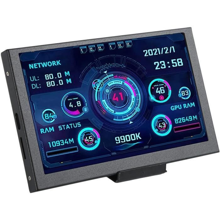 5 Pouces Ips Usb Mini Écran Pc Cpu Ram Hdd Moniteur De Données ...