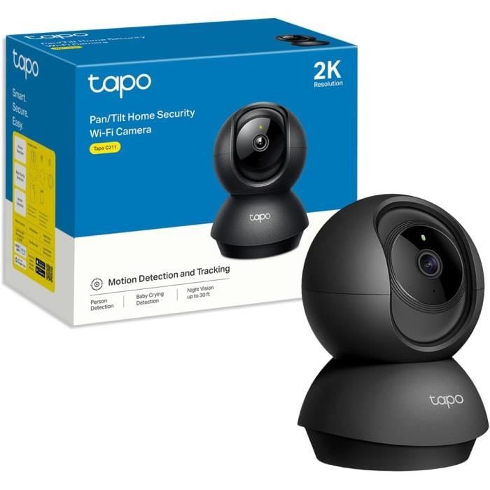 Caméra Surveillance Wifi Intérieure 2K(3Mp) C211, Détection De Personne ...