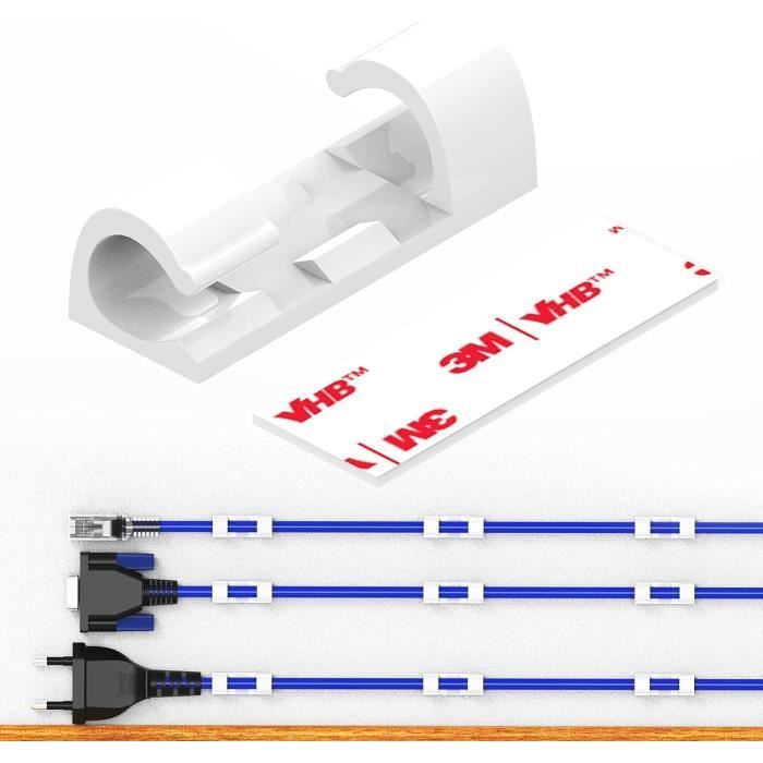 Clips Câbles Adhésifs Rangement De Câbles, Gestion De Câble Support ...