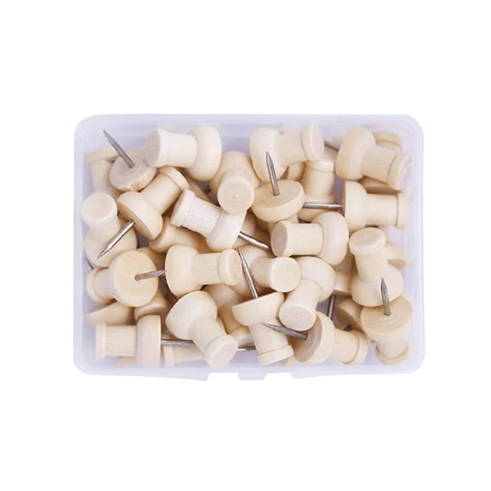 40 Pièces Punaises à Tête En Bois, Punaises Décoratives Accessoires de ...