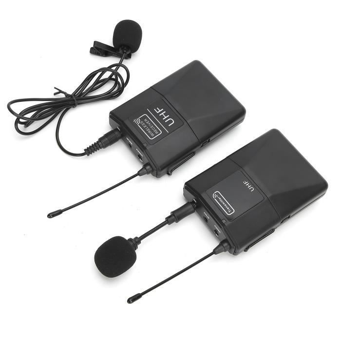 Microphone à pince sans fil Microphone Lavalier avec émetteur et récepteur - Cdiscount Informatique