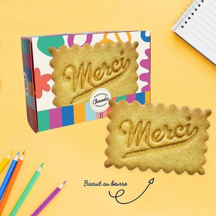 Boîte de 3 Biscuits Personnalisés Merci - Collection Merci - Cdiscount ...
