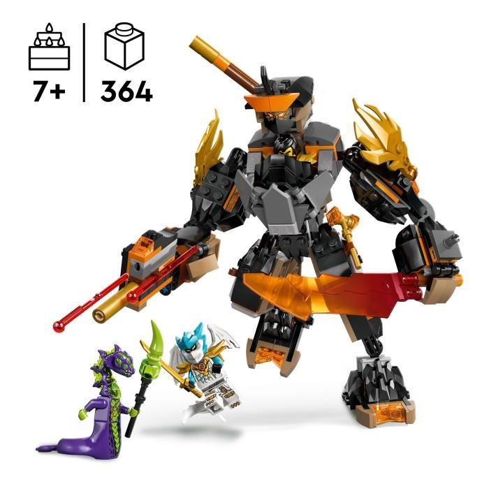 LEGO NINJAGO 71854 La Mission du Robot Cole et du Dragon Zane - Jeu de ...