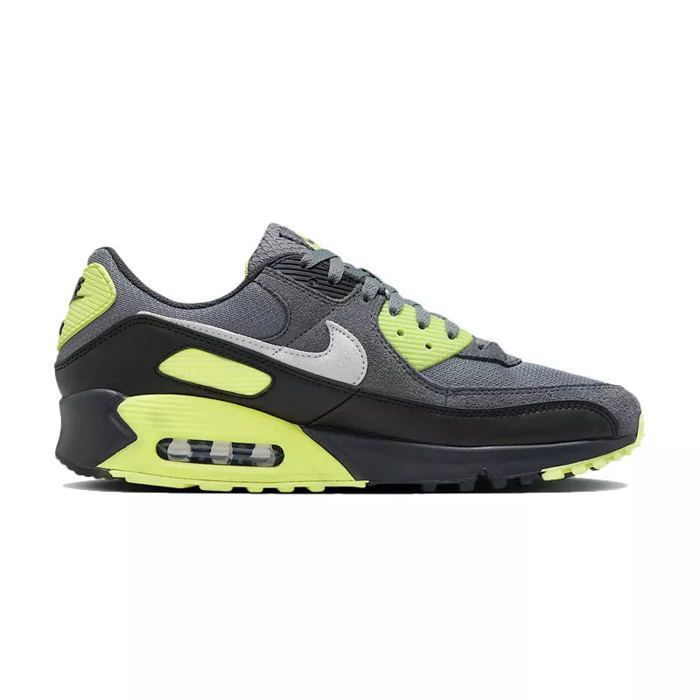 Basket Nike Air Max 90 Essential Gris/Jaune/Noir - Cdiscount Chaussures