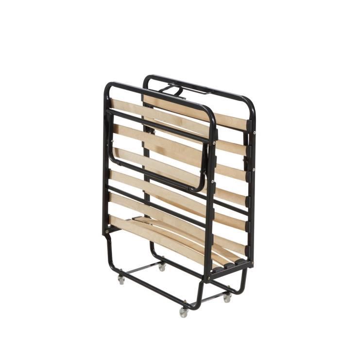 Lit d'appoint pliant + matelas (90 X 190 CM - Sans housse de protection ...