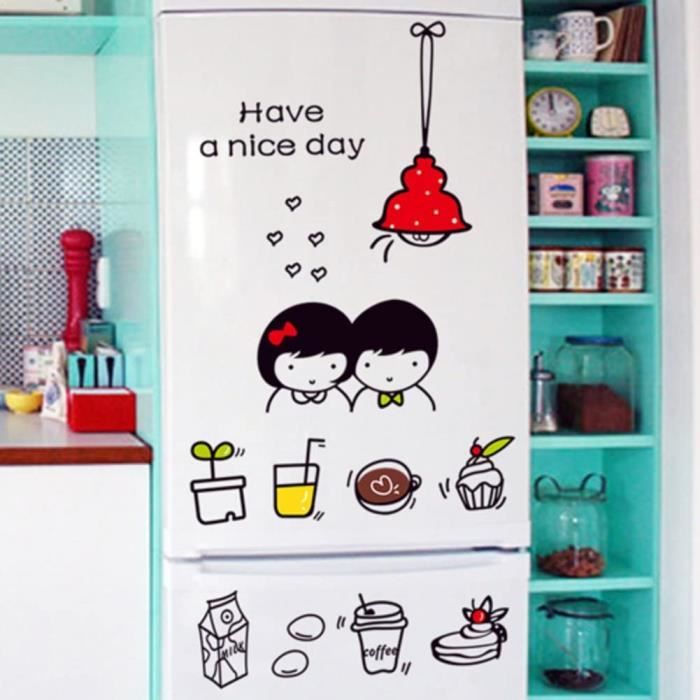 Stickers autocollants pour frigo DKSC Stickers Muraux Cuisine ...
