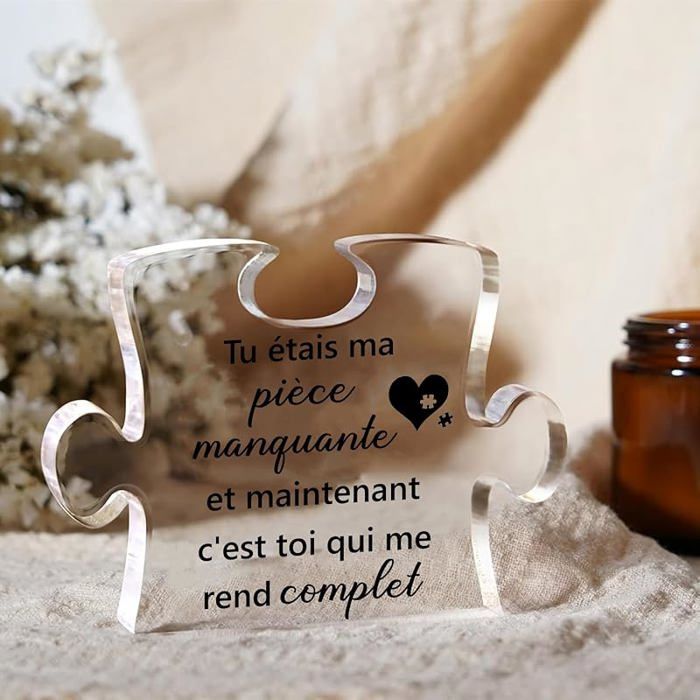 Cadeau Saint Valentin Femme Homme,Cadeau Couple Décoration Acrylique ...