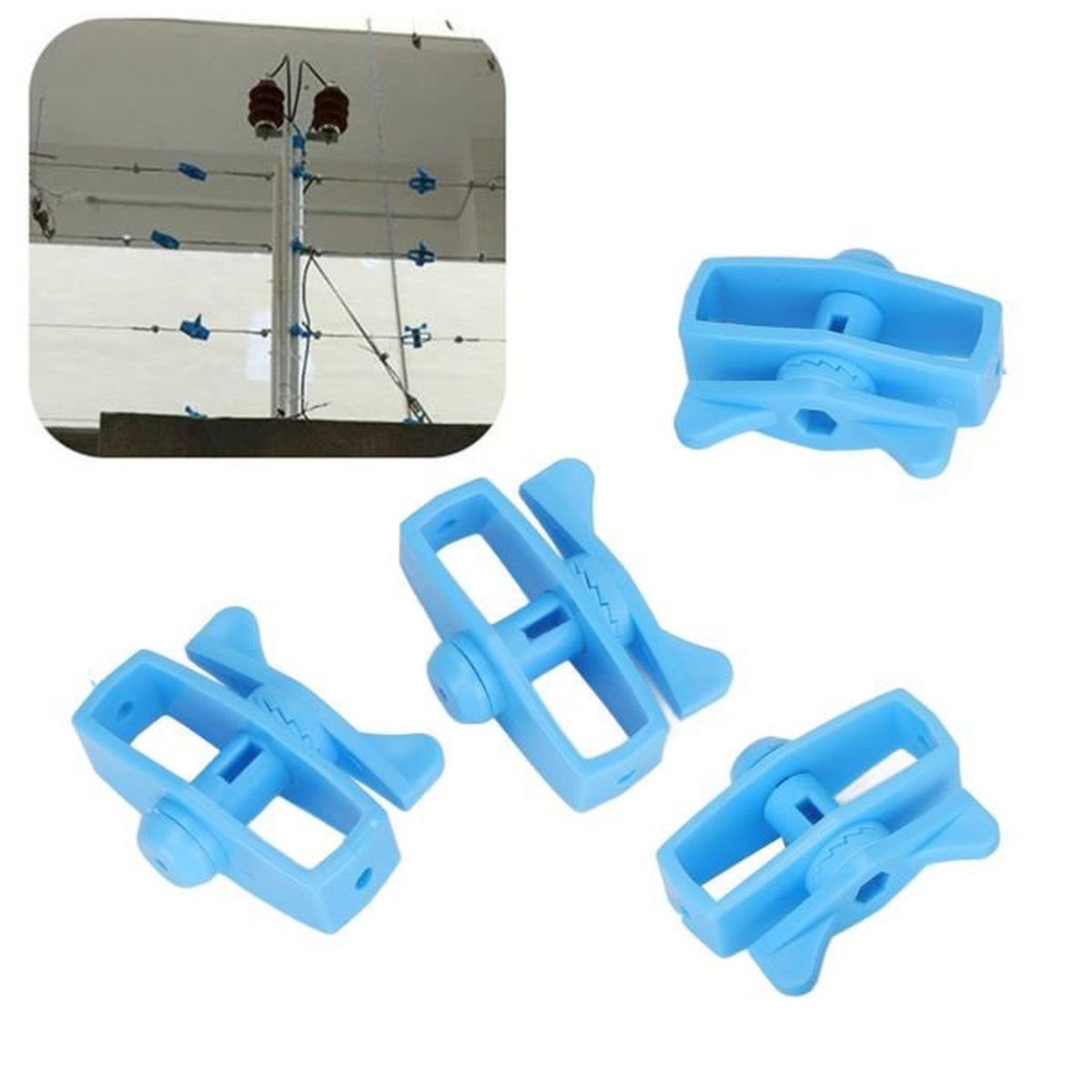 LIG - Tendeur de fil de clôture électrique 50pcs isolateurs de clôture ...