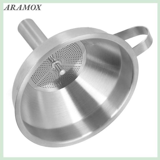 ARAMOX Entonnoir en acier inoxydable Entonnoir de Cuisine, Grand ...