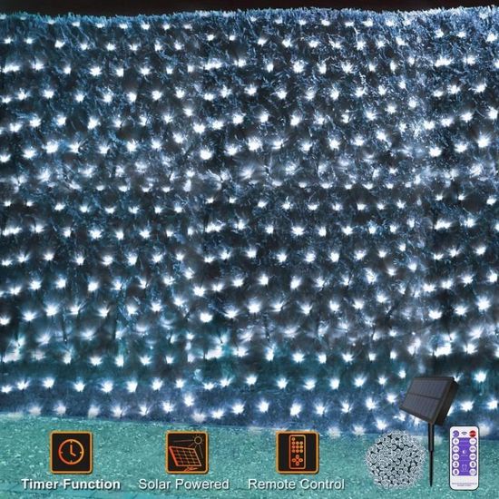 Guirlande lumineuse - Filet solaire LED 4,5x1,5m - Etanche ...