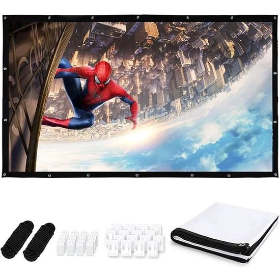 Écran de projection de 120 pouces écran de vidéoprojecteur double face ...
