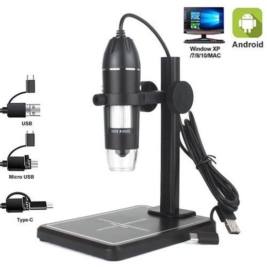 MICROSCOPE OPTIQUE,3 In 1 Lift Stand 1000x Microscope numérique USB ...