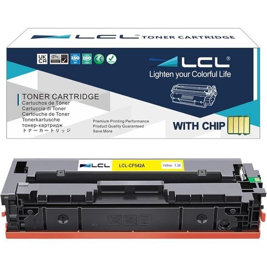 Cartouche De Toner Compatible 203A Cf542A (1 Jaune) Remplacement Pour ...
