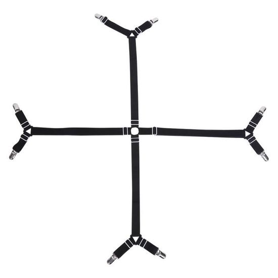 TMISHION Sangles de drap Élastique entrecroisé lit matelas drap sangles pinces Triangle pinces ...