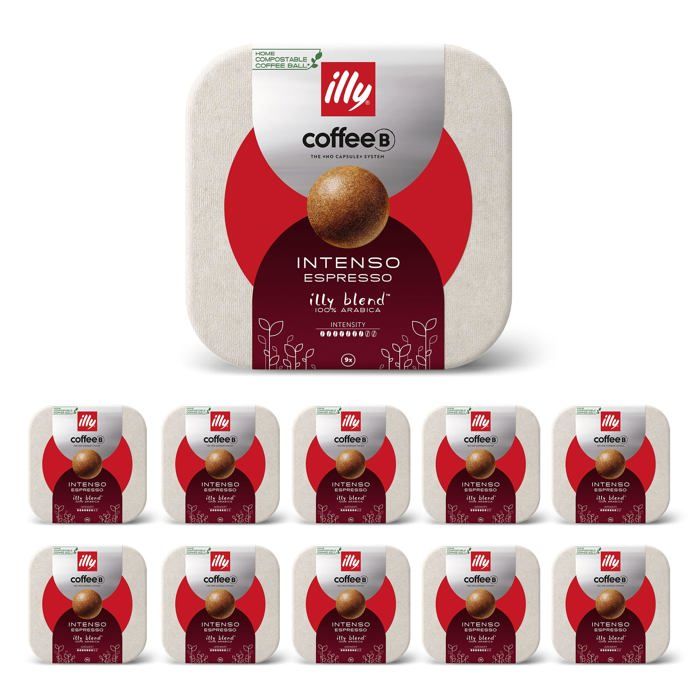 90 Coffee Balls Illy Intenso - Boules de café 100% compostable ...