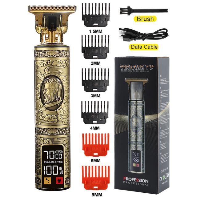 Métal Homme Plus LCD Tondeuse À Cheveux Électrique T9, Rechargeable Par Usb, Rasoir ...