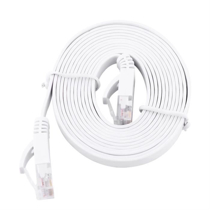 Câble plat LAN de réseau Ethernet RJ45 CAT6 Câbles de routeur de ...