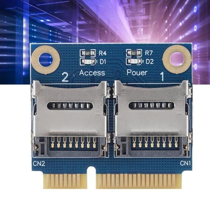 Carte adaptateur PCI-e Dual Micro Carte d'extension de convertisseur ...