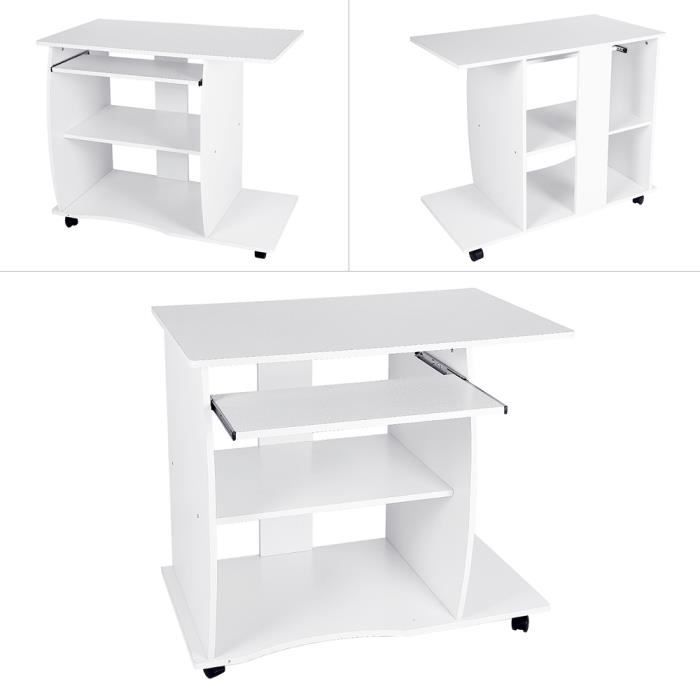 Meuble informatique à roulette pas cher