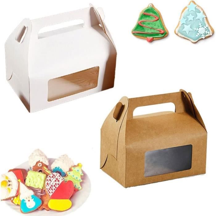 Boîtes Gateau En Carton, 20 Pièces Boîtes À Gâteaux En Papier Kraft ...