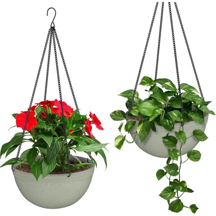 Pot De Fleurs Suspendu, Jardinières Suspendues Avec Trou De Drainage ...