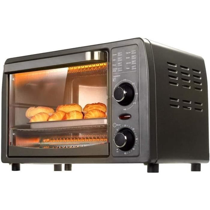 Mini Four Grille-Pain, Acier Inoxydable, Minuterie 60 Min, Four Grille ...
