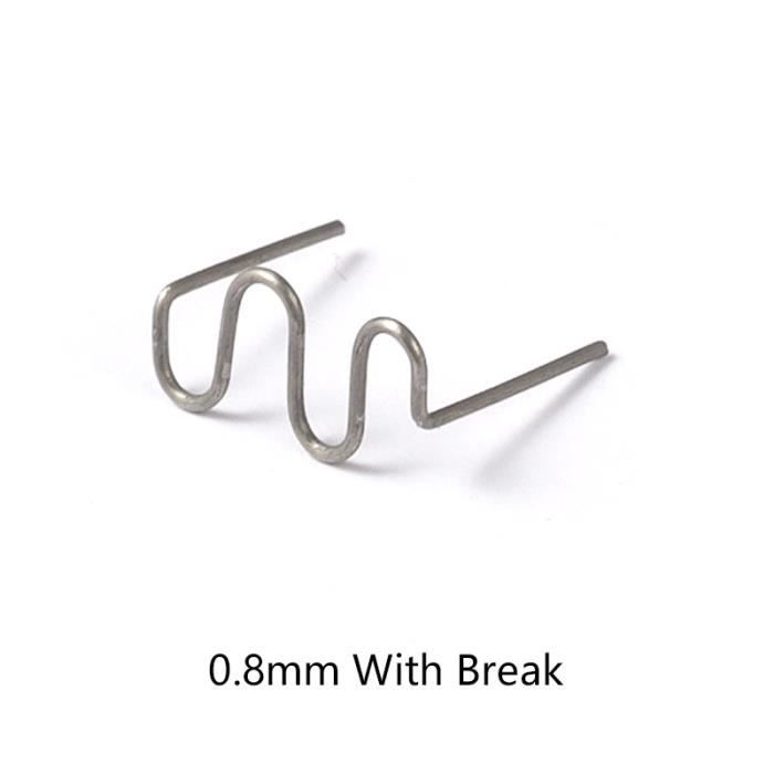 Poste a souder,Agrafes ondulées Standard pour réparation de plastique, 100 pièces, agrafes ...