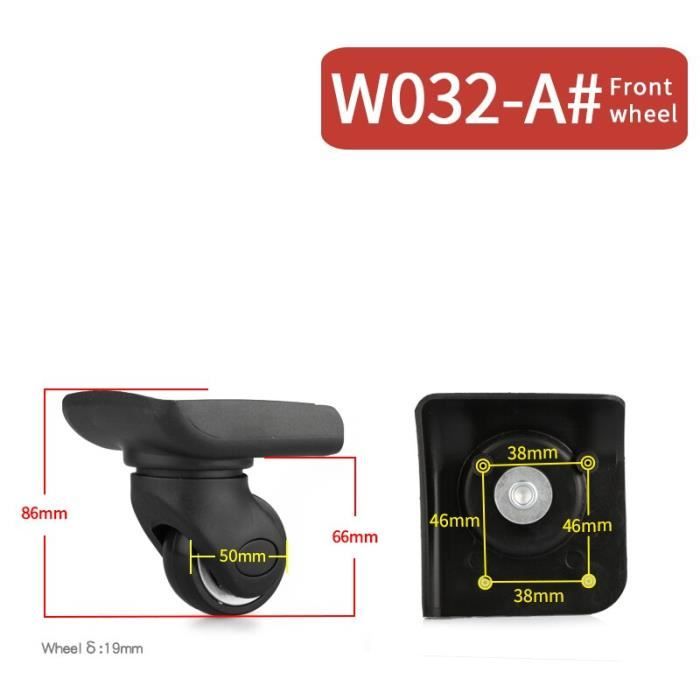 W032-A (2 roues) avant - Roues de remplacement pour bagages, accessoires de réparation de ...