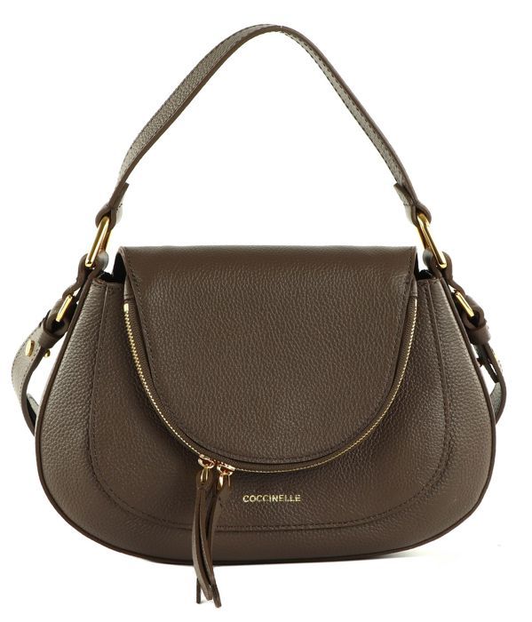COCCINELLE Sac à épaule marron en cuir pour femme - Coccinelle Sole ...