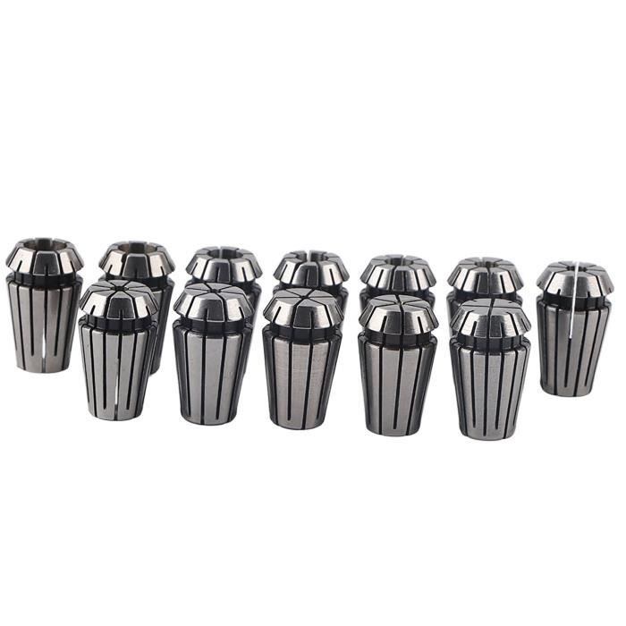 12Pcs ER16 Spring Collet Set, Chuck Accurate Spring Collet Set for CNC ...