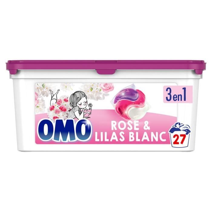 LOT DE 5 - OMO - Lessive Capsule 3en1 Plaisir Rose et Lilas Blanc ...