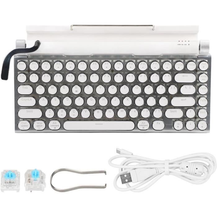 Clavier Mécanique De Style Machine À Écrire Rétro, Clavier Rond À 83 ...